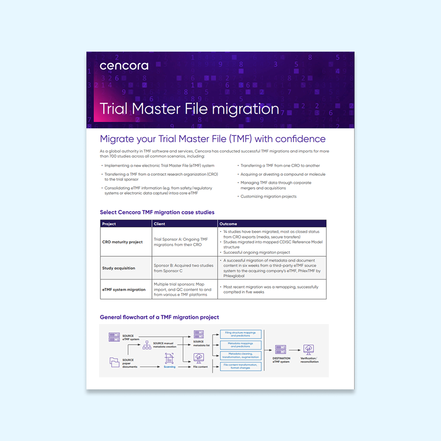 Fiche d’information sur la migration des FMT | Cencora